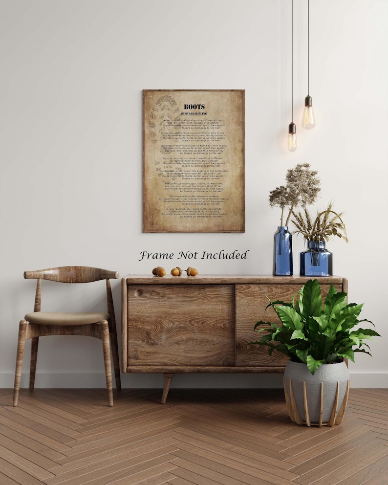 Rudyard Kipling Boots Poem Print: Vintage Military Wall Art - Etsy