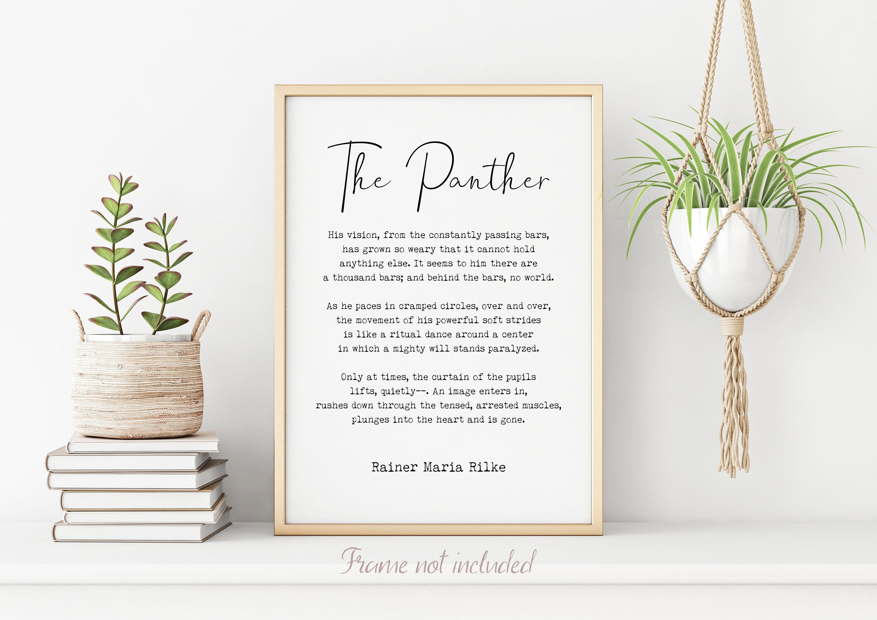 The Panther Rainer Maria Rilke Poem Poem Art Print | Etsy