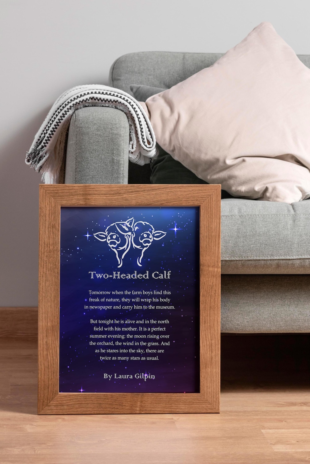 Two-headed Calf Poem Print by Laura Gilpin - Starry Night Art - Etsy