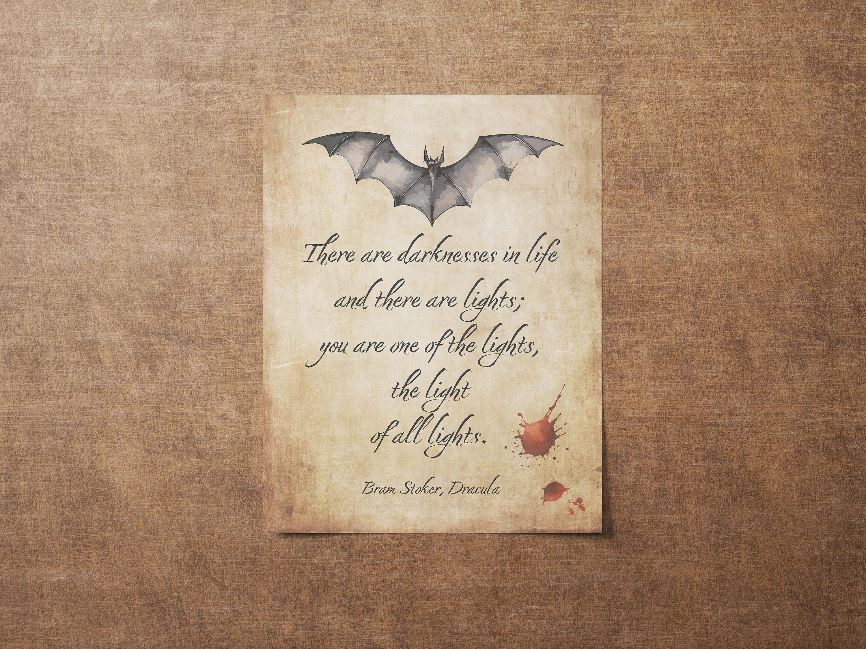Dracula Quote Print: Bram Stoker Literary Art, Vintage Style - Etsy