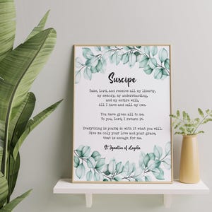 Suscipe Prayer Print St. Ignatius Prayer, Framed & Unframed Options - Etsy