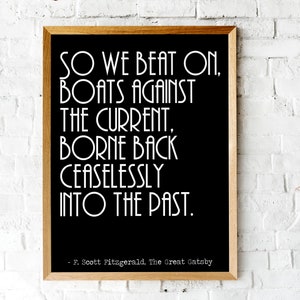 The Great Gatsby Quote Print – F. Scott Fitzgerald Wall Art, Literary ...