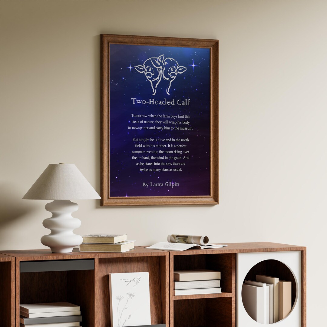 Two-headed Calf Poem Print by Laura Gilpin - Starry Night Art - Etsy