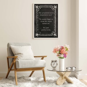 Addams Family Quote Print: Gothic Wall Art - Etsy
