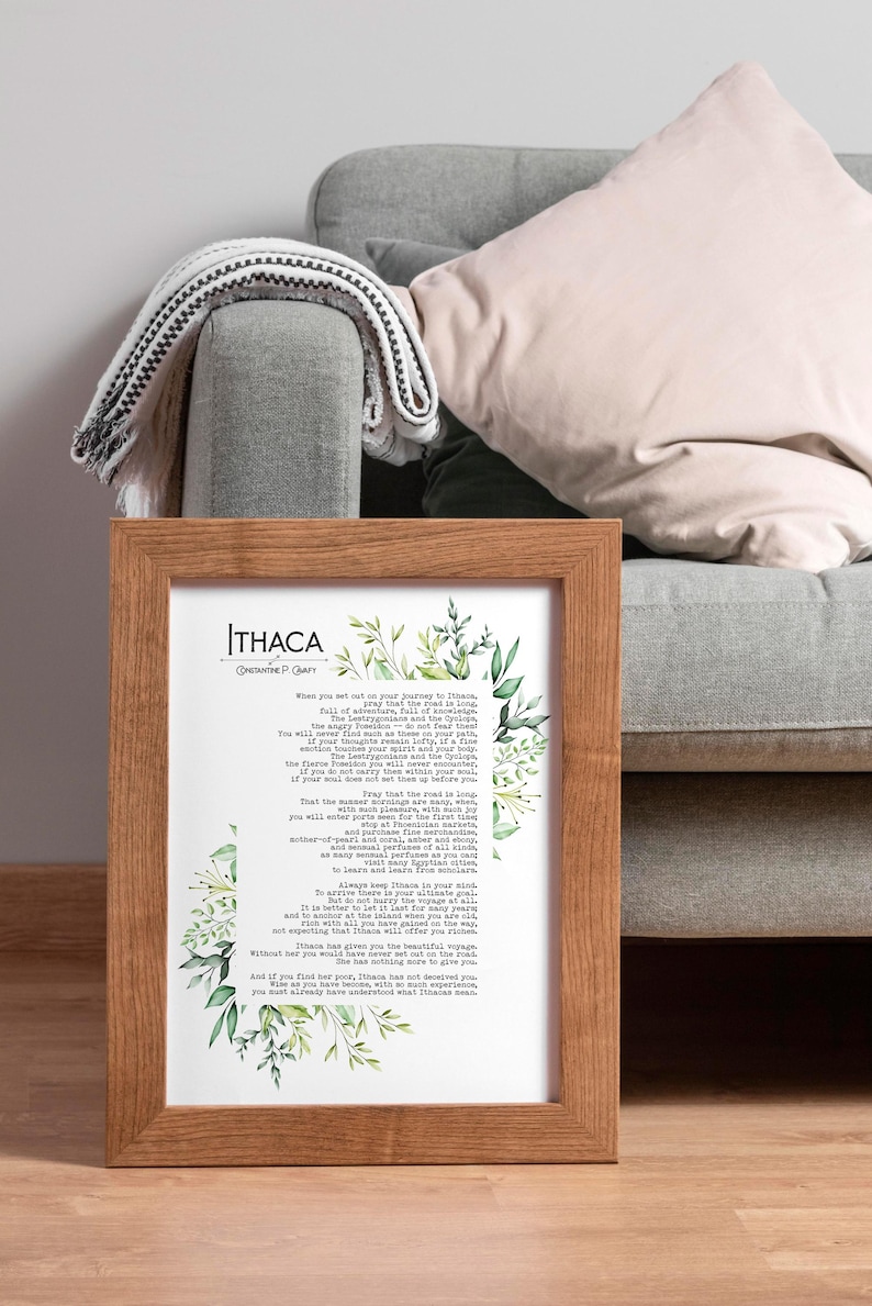 Ithaca Poem Print – C.P. Cavafy Poetry Wall Art, Literary Decor - Etsy