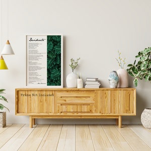 Desiderata Poem Print – Literary Wall Art With Monstera Leaves ...