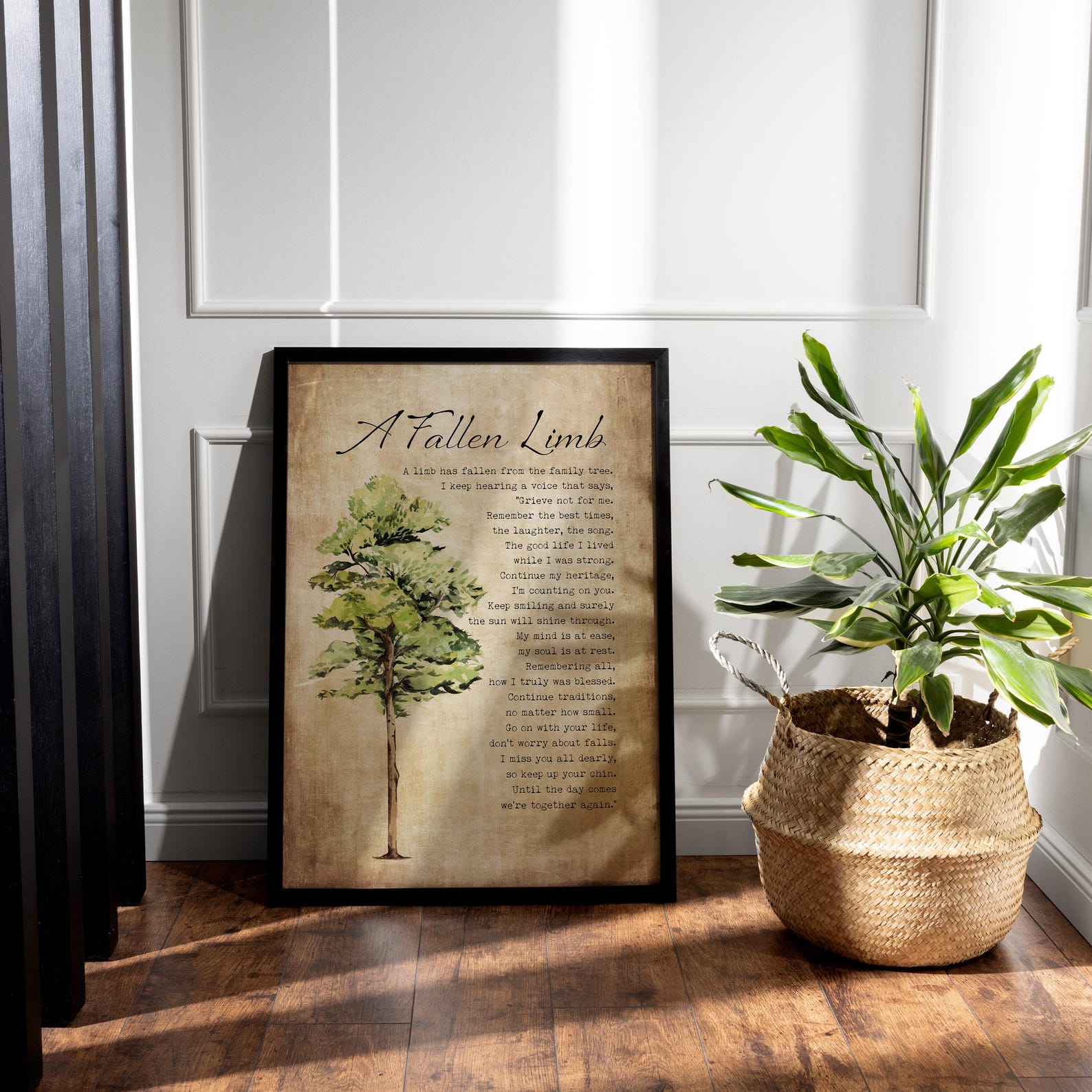 A Fallen Limb Poem Print: Sympathy Gift, Memorial Wall Art - Etsy