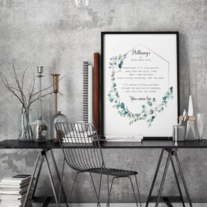 Rainer Maria Rilke Poem Pathways You Come Too Poetry Art - Etsy