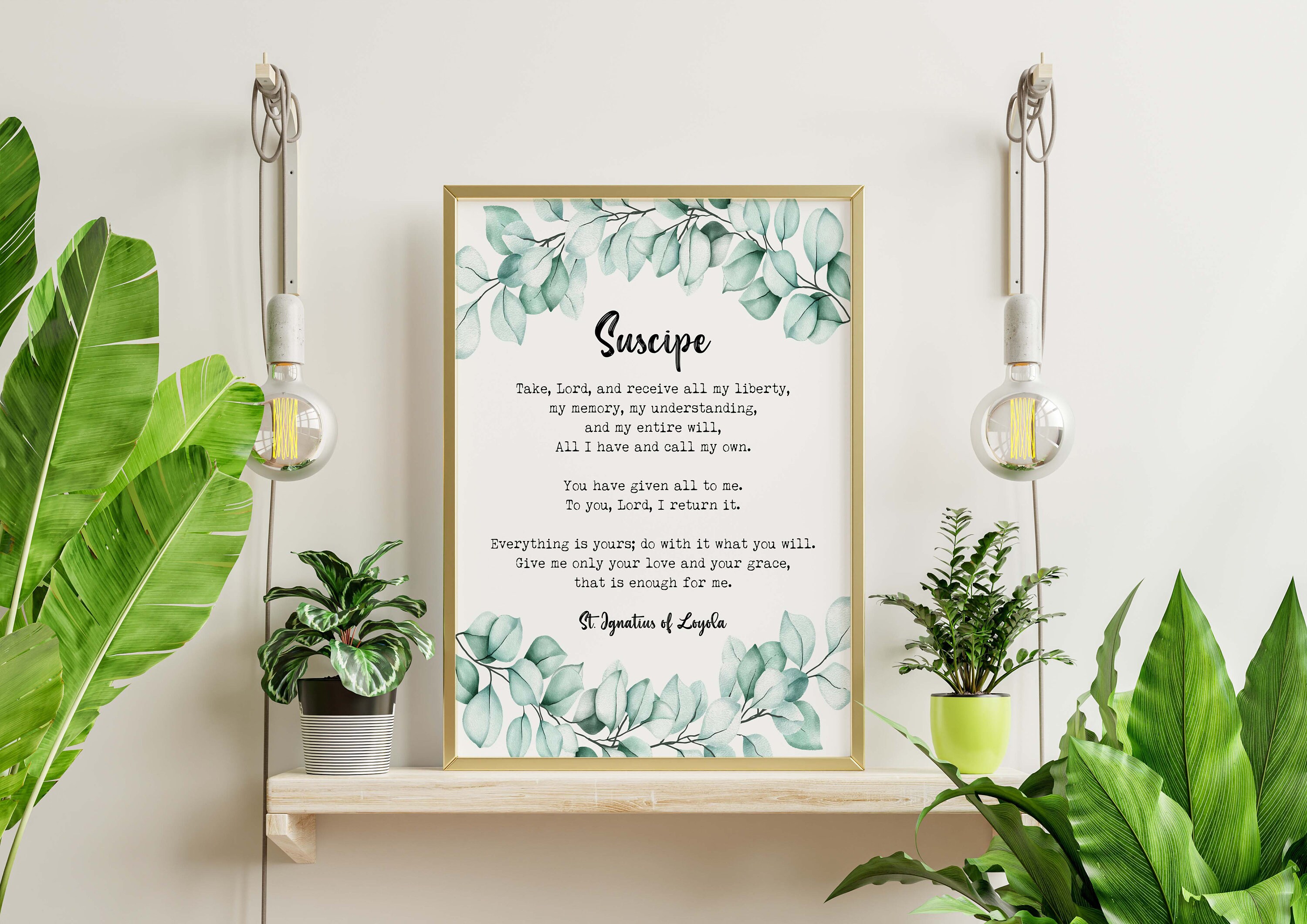 Suscipe Prayer Print St. Ignatius Prayer - Etsy Hong Kong