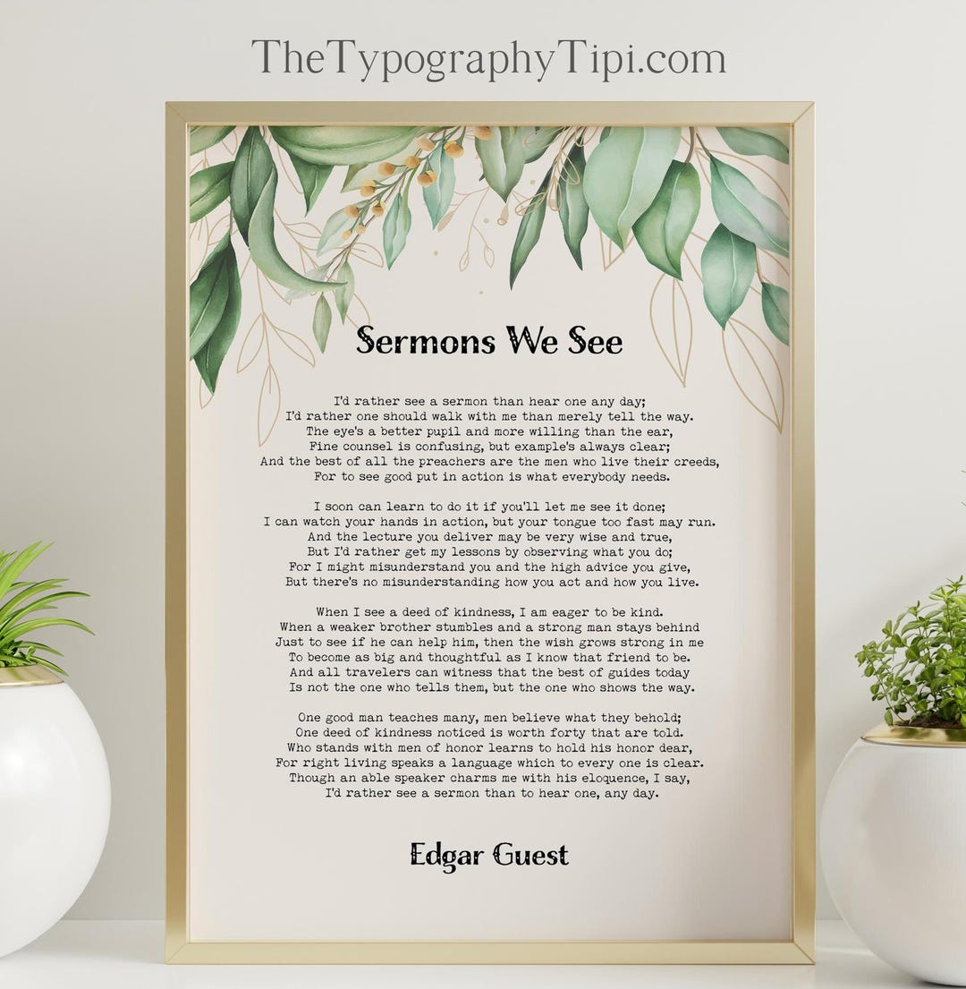 Edgar Guest Poem Print: Botanical Watercolor Inspirational Art - Etsy