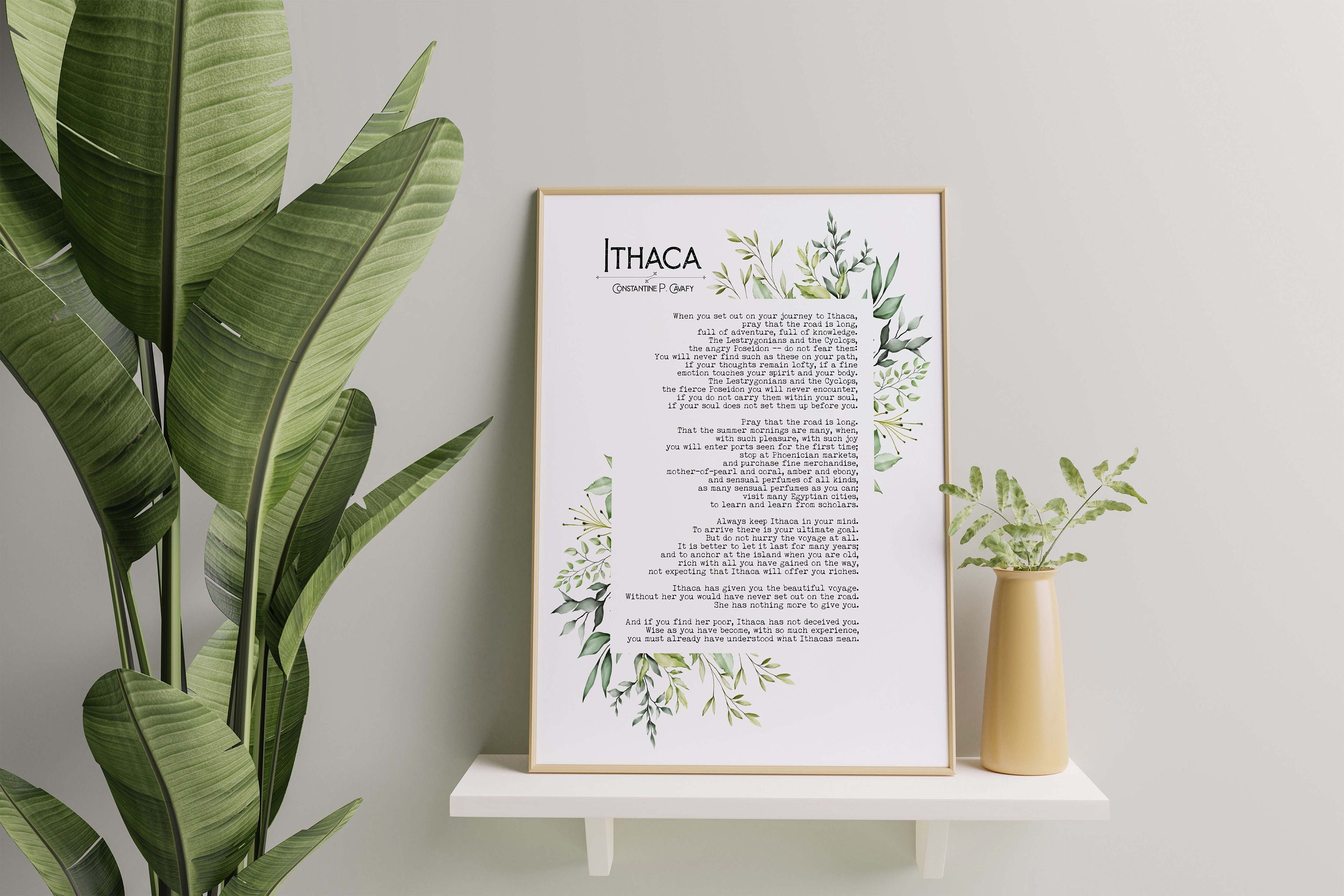 Ithaca Poem by Constantine Cavafy C. P. Cavafy - Etsy Canada