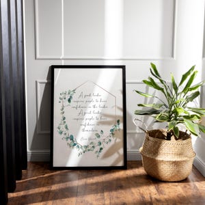 Eleanor Roosevelt Quote Print: "a Good Leader Inspires..." - Etsy