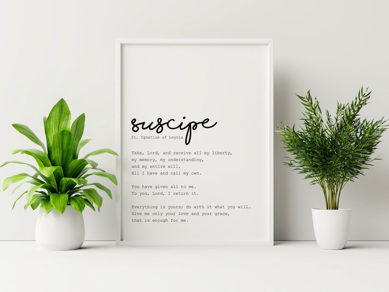 Suscipe Prayer Print: St. Ignatius Catholic Wall Art - Etsy Hong Kong
