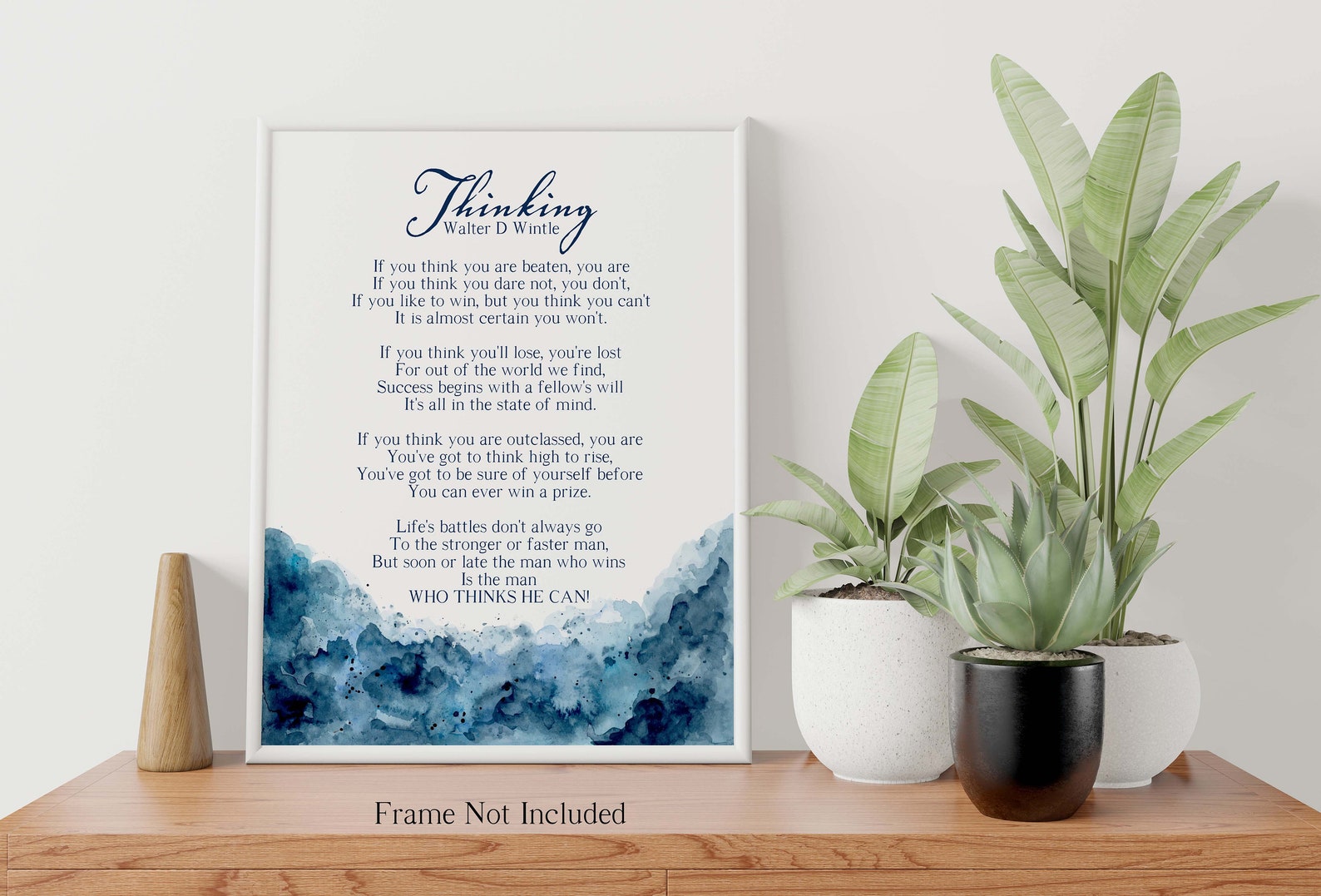 Thinking Poem Print by Walter D. Wintle Inspirational Poetry - Etsy