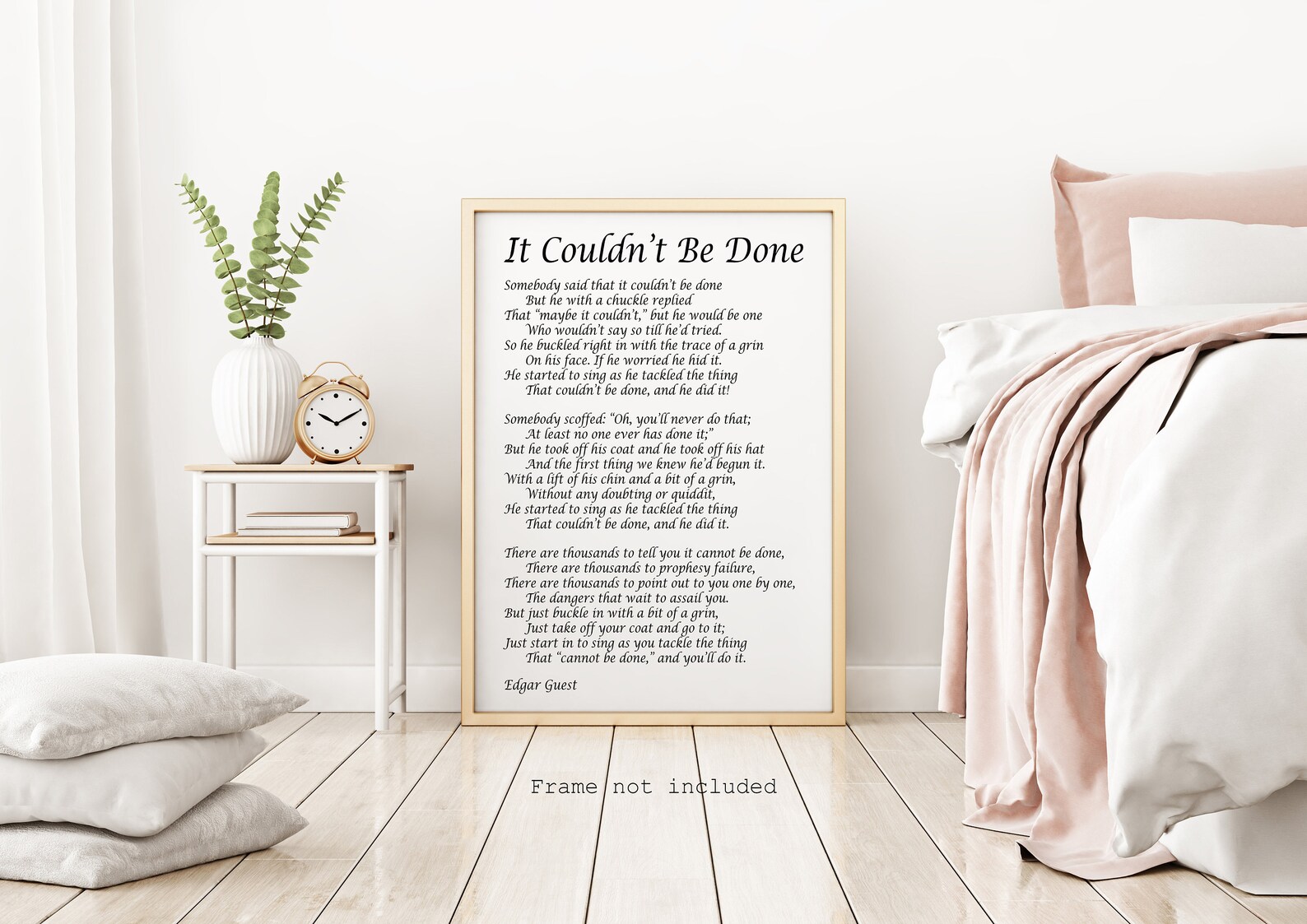 Edgar Guest Poem It Couldn't Be Done Art Print Home - Etsy