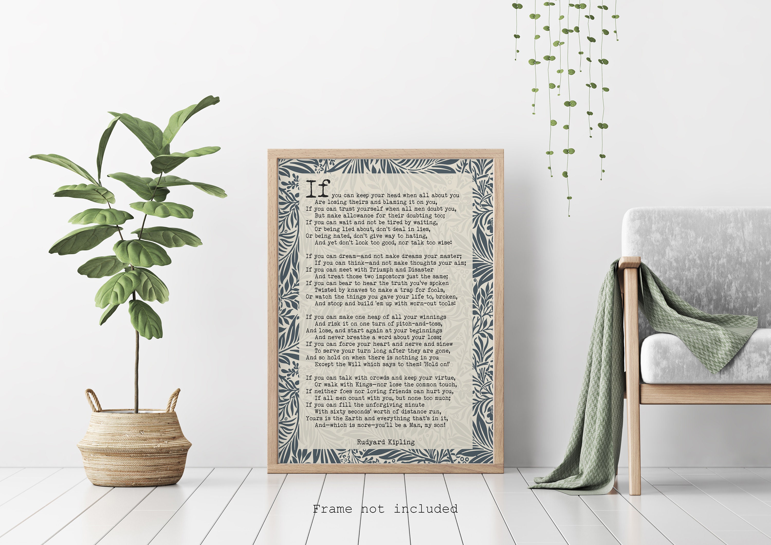 IF Poem Rudyard Kipling Poem Vintage Wallpaper Background | Etsy