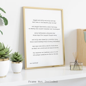 E.E. Cummings Poem Maggie and Milly and Molly and May Art | Etsy