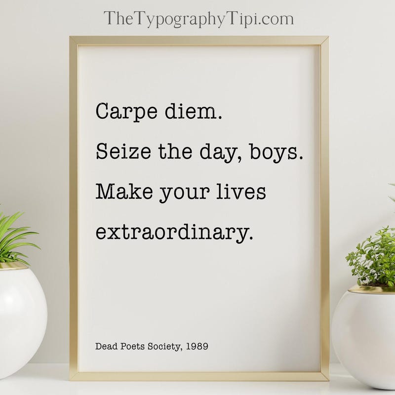 Carpe Diem Poster - Etsy
