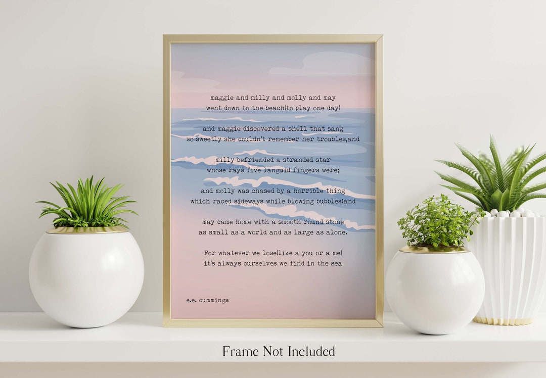 E.E. Cummings Poem Maggie and Milly and Molly and May Art Print Home ...