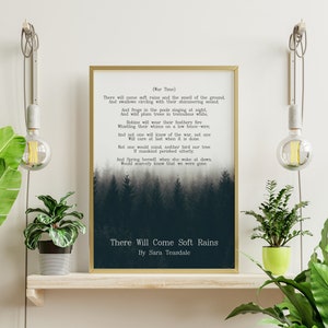 There Will Come Soft Rains Gedicht Druck Sara Teasdale Gedicht ...
