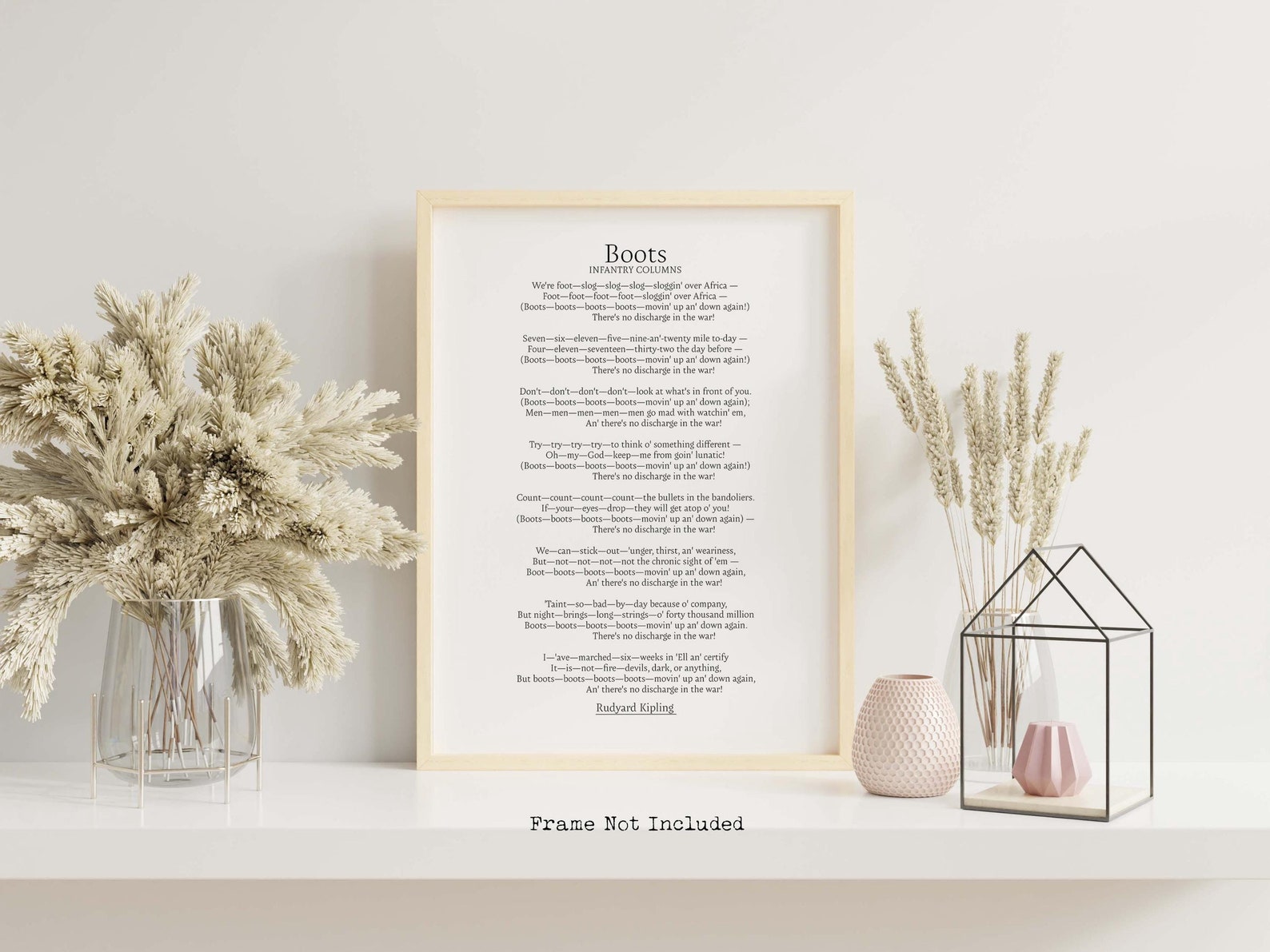Rudyard Kipling Boots Poem Print: Minimalist Military Art - Etsy