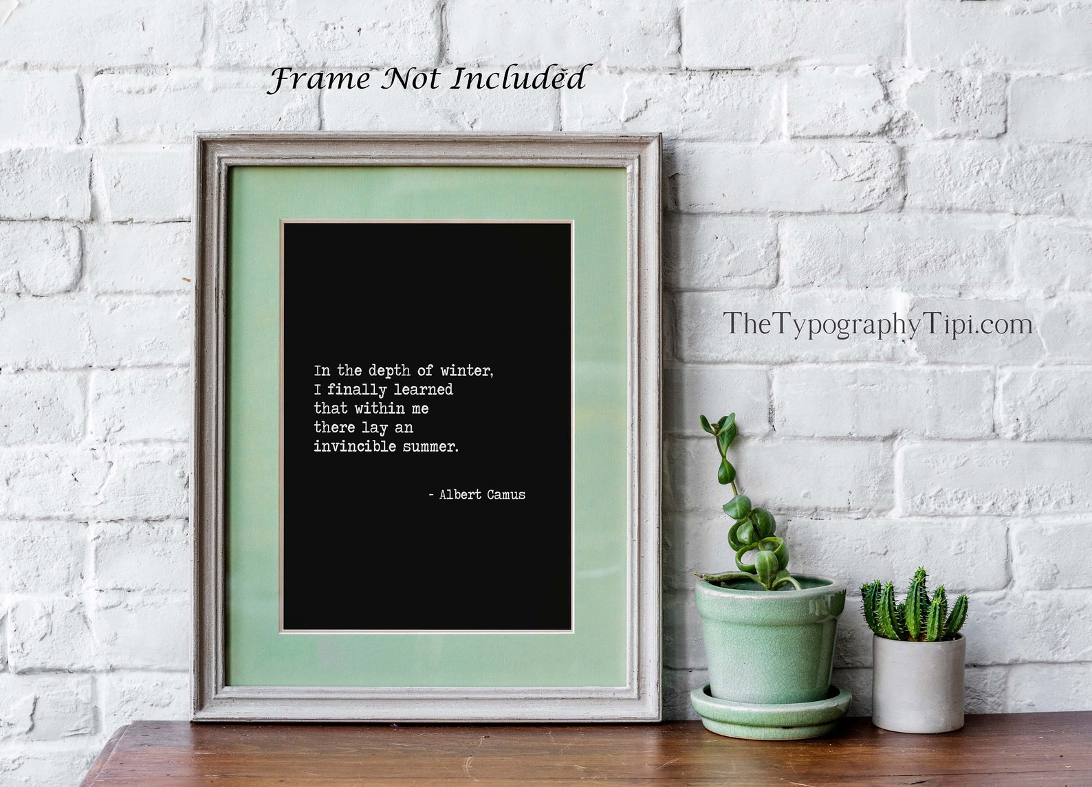 Albert Camus "invincible Summer" Quote Print: Minimalist Literary Art ...