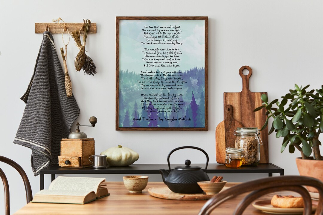 Good Timber Poem by Douglas Malloch LDS Gift - Framed & Unframed ...