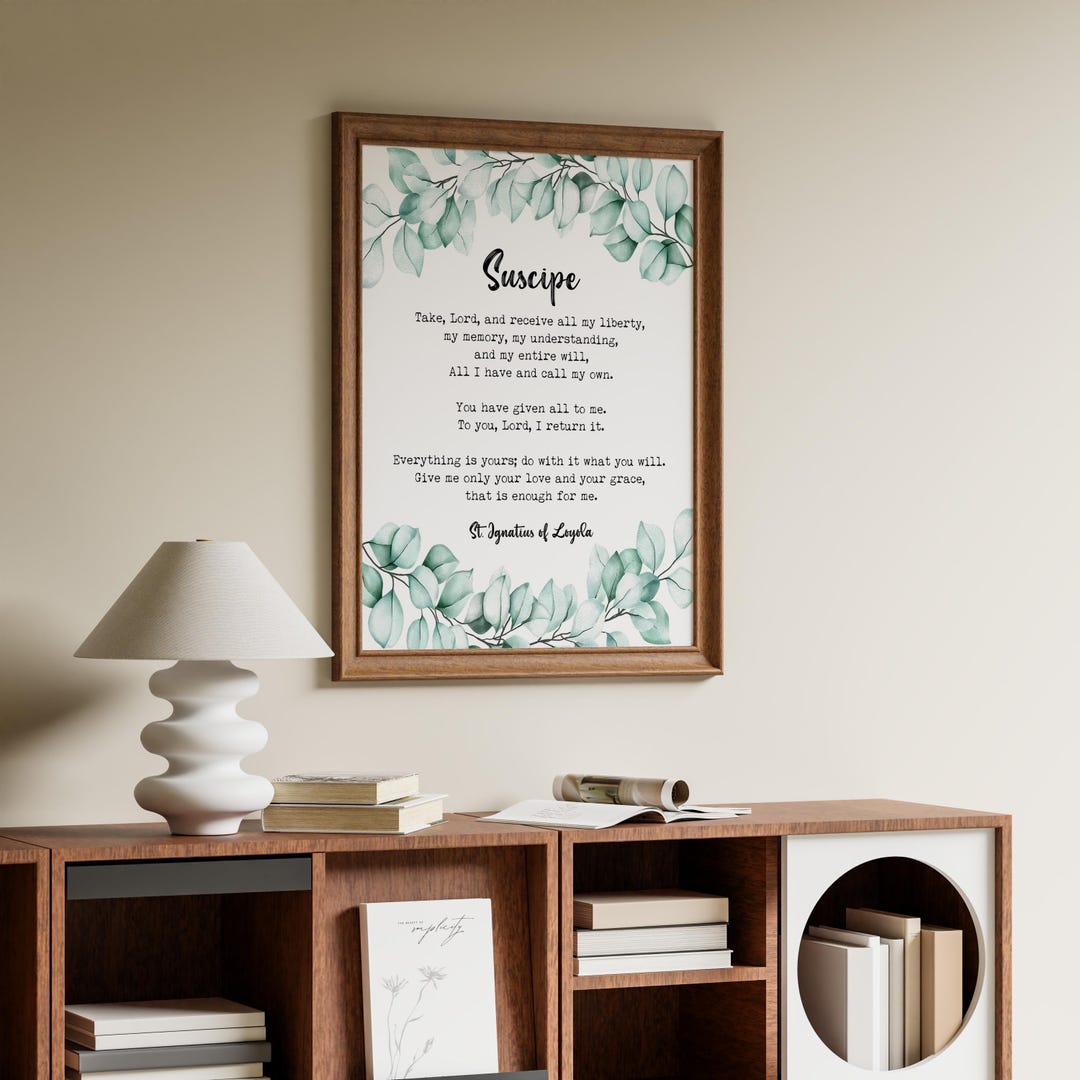 Suscipe Prayer Print St. Ignatius Prayer, Framed & Unframed Options - Etsy