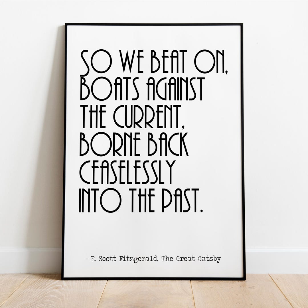 The Great Gatsby Quote Print – F. Scott Fitzgerald Wall Art, Literary ...