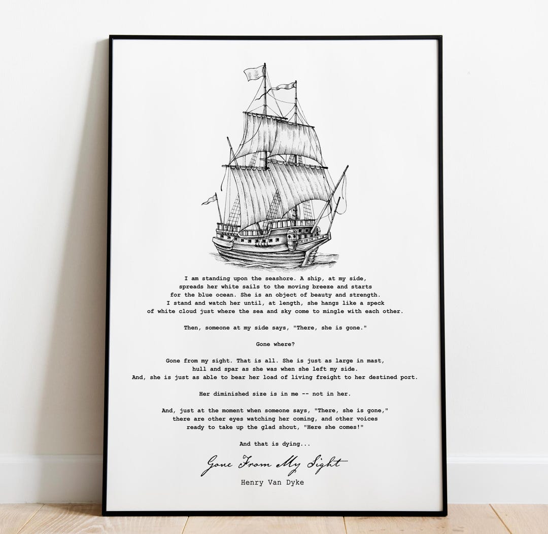 Celebration of Life Gone From My Sight Memorial Poem Print – Henry Van ...