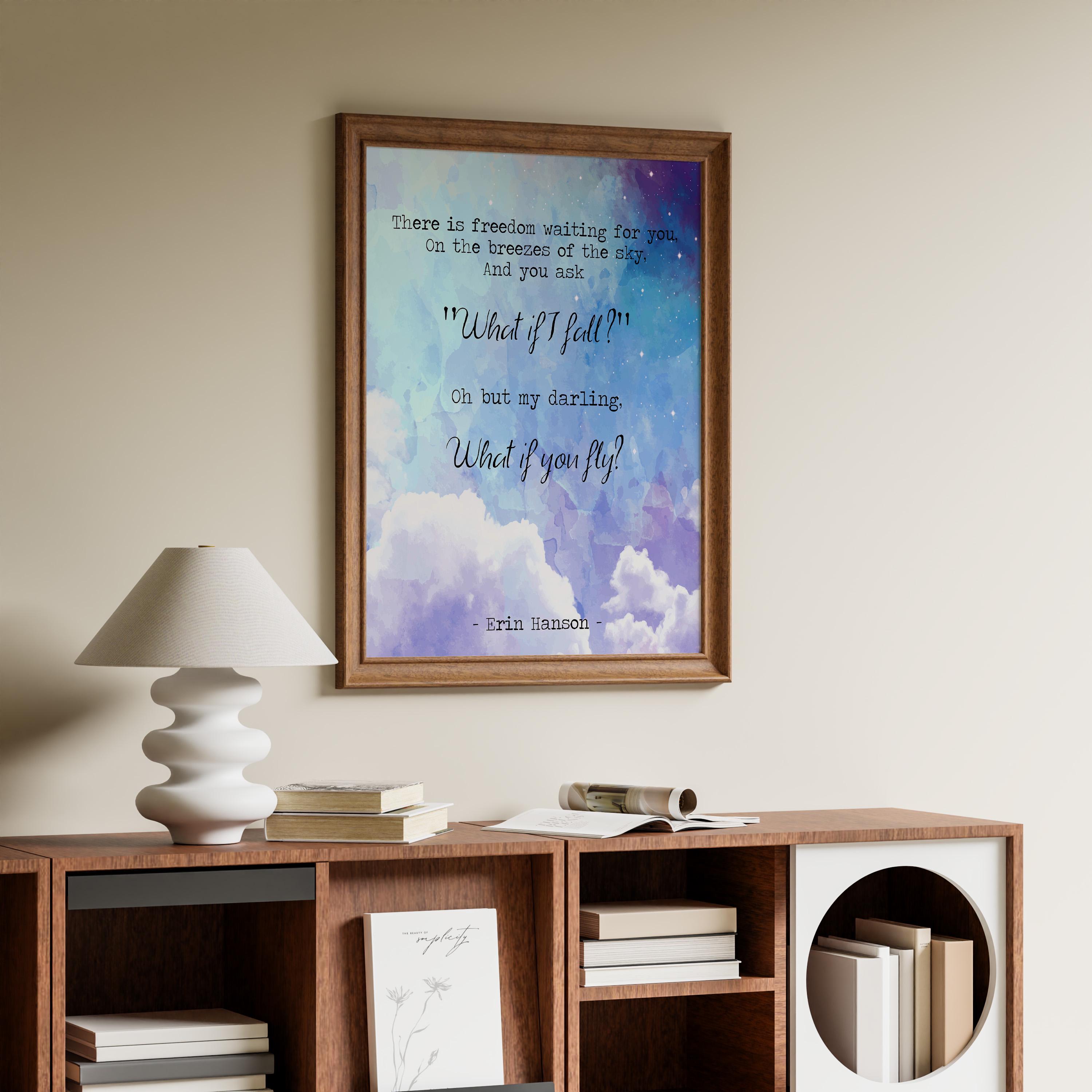 What If I Fall? What If You Fly? Erin Hanson Poem Quote - Etsy
