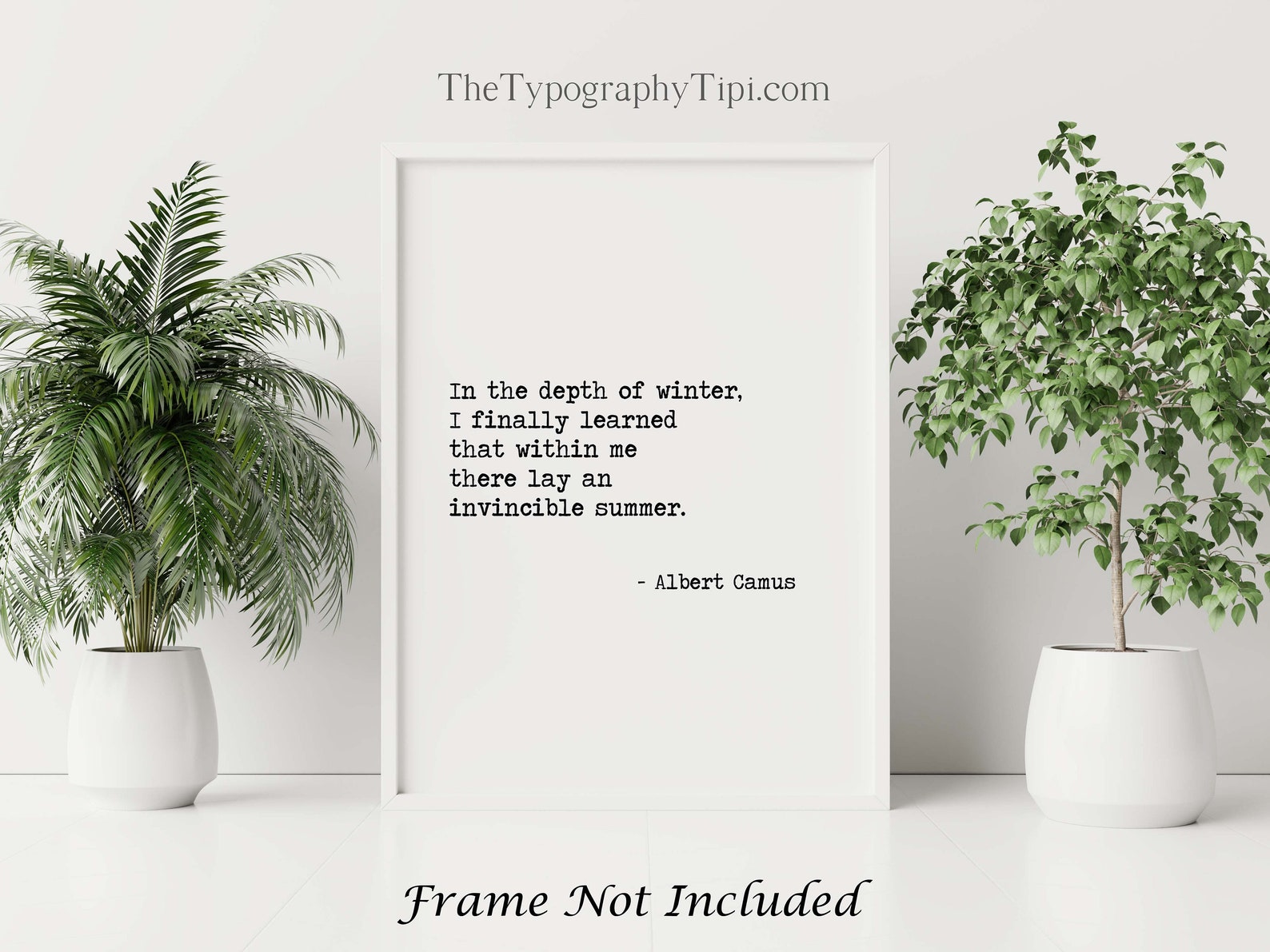 Albert Camus "invincible Summer" Quote Print: Minimalist Literary Art ...