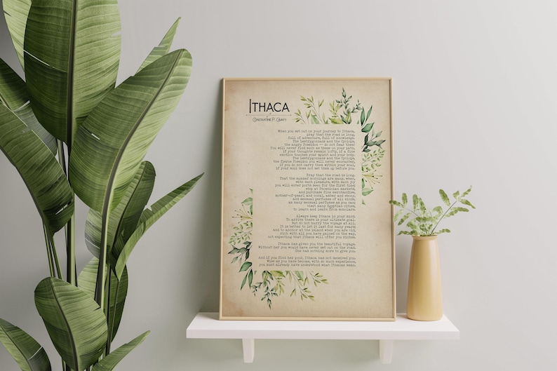Ithaca Poem Print – C.P. Cavafy Poetry Wall Art, Literary Decor - Etsy