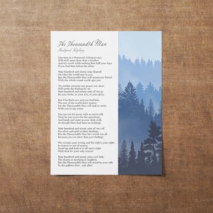 The Thousandth Man Poem Print – Rudyard Kipling Wall Art - Etsy