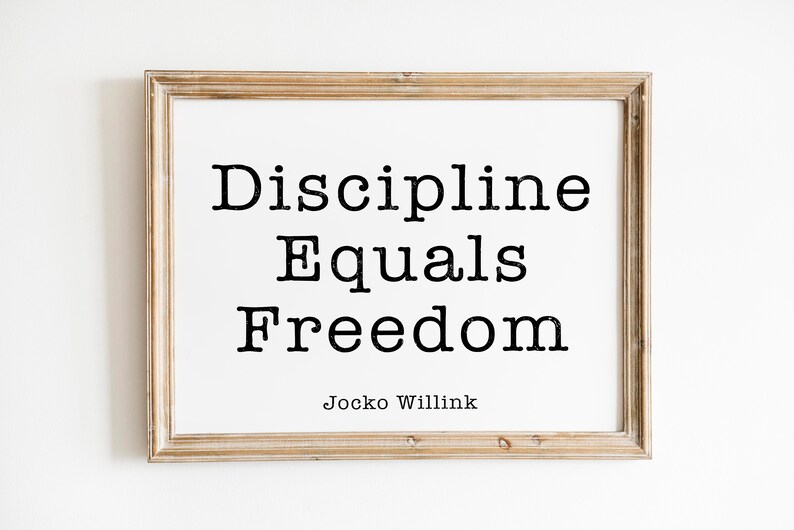 Jocko Willink Print Discipline Equals Freedom - Etsy