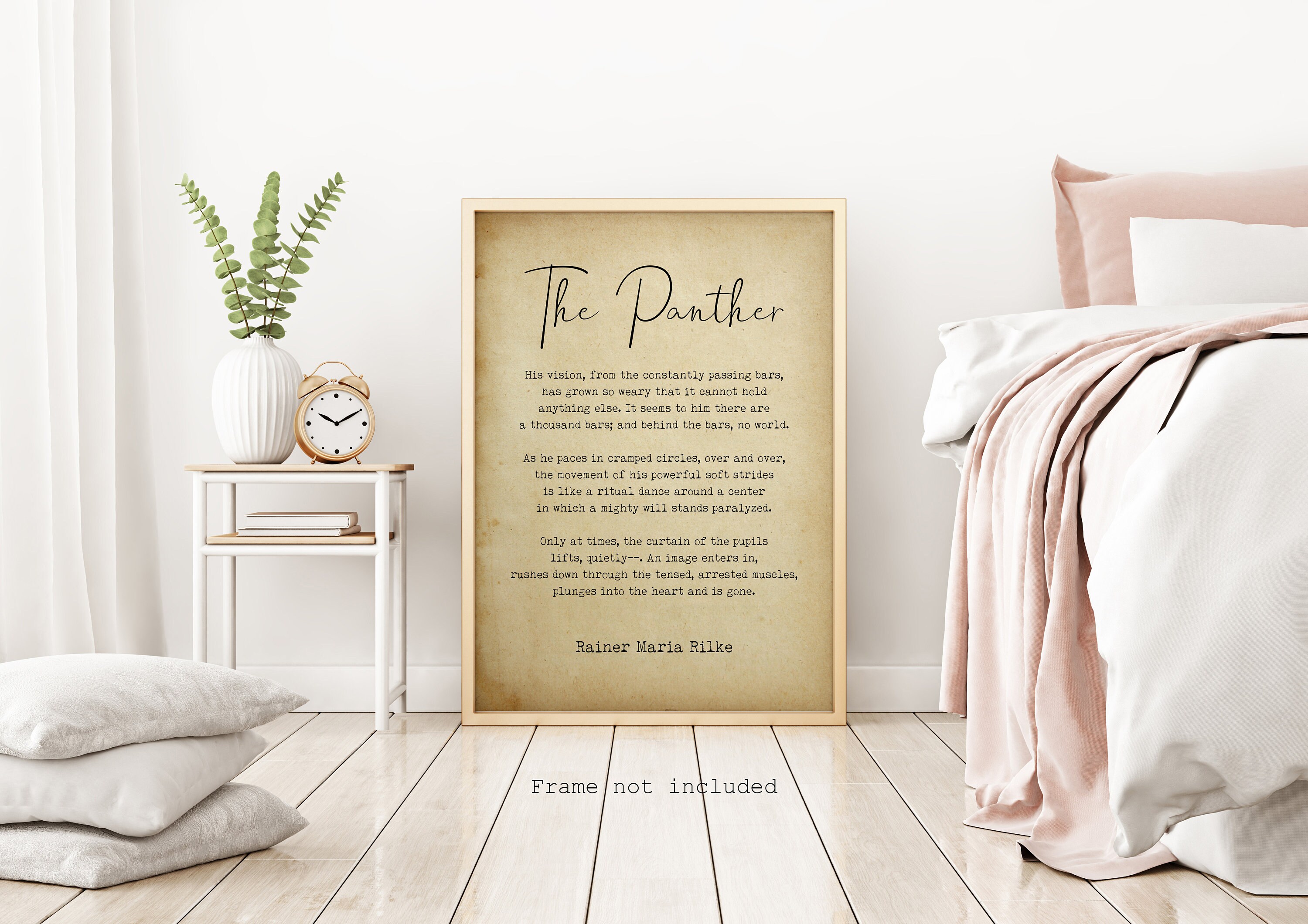 The Panther Rainer Maria Rilke Poem Poem Art Print | Etsy