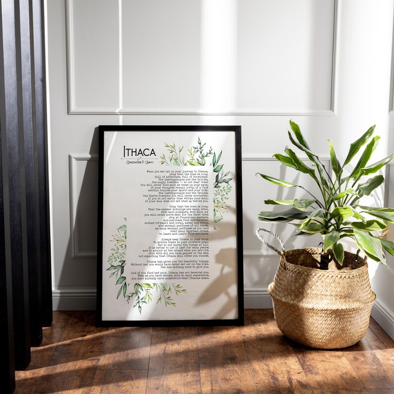 Ithaca Poem Print – C.P. Cavafy Poetry Wall Art, Literary Decor - Etsy