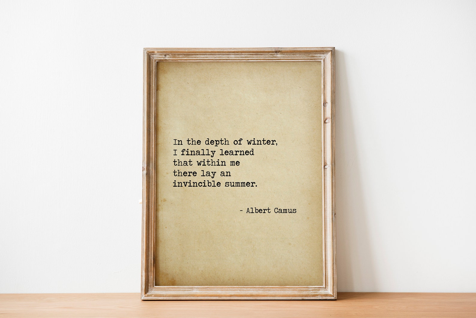 Albert Camus Quote in the Depth of Winter I Finally Learned - Etsy