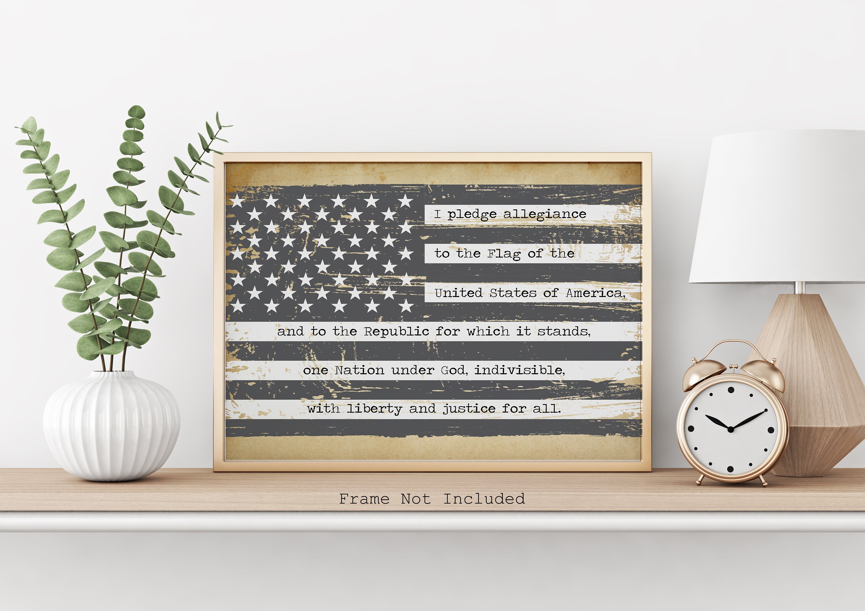 Pledge of Allegiance Wall Art Patriotic Home Wall Decor - Etsy