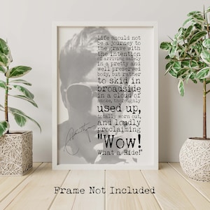 Hunter S Thompson Quote Print: "wow! What a Ride!" Literary Wall Art - Etsy