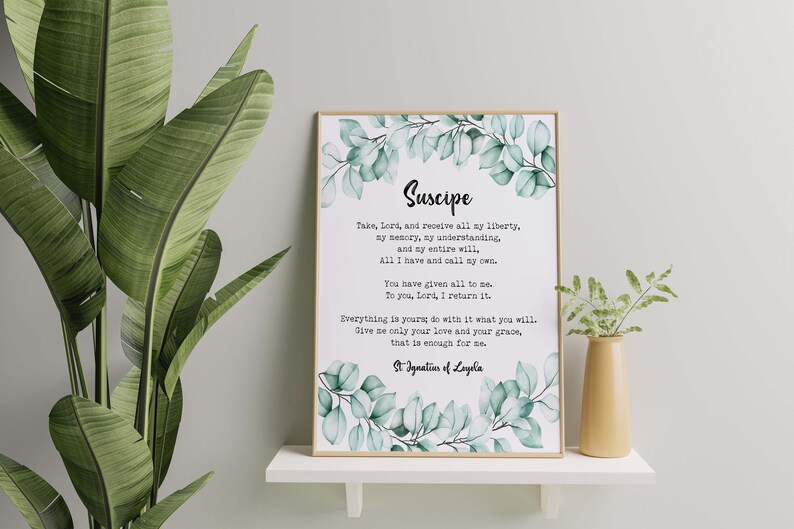 Suscipe Prayer Print St. Ignatius Prayer - Etsy Hong Kong