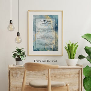 Wild Geese Poem Poster Print Mary Oliver Gedicht auf einem blauen und ...