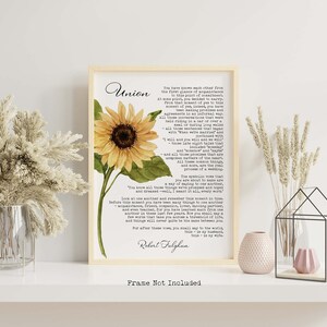 Union by Robert Fulghum Wedding Poem Wall Art Anniversary Gift Poetry ...