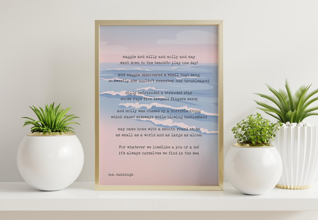 Maggie and Milly and Molly and May Poem E.E. Cummings Framed & Unframed ...