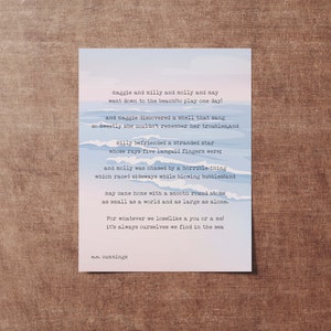 E.E. Cummings Poem Maggie and Milly and Molly and May Art Print Home ...