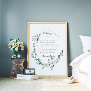 Rainer Maria Rilke Poem Pathways "you Come Too" Poetry Art Print ...