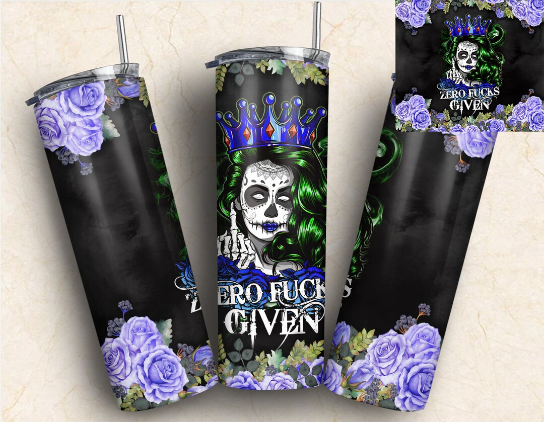 Zero Fucks Given Halloween Tumbler Zero Fucks Given Floral - Etsy