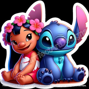 6 Cute Lilo and Stitch Clip Arts, Digital Art Download - Etsy