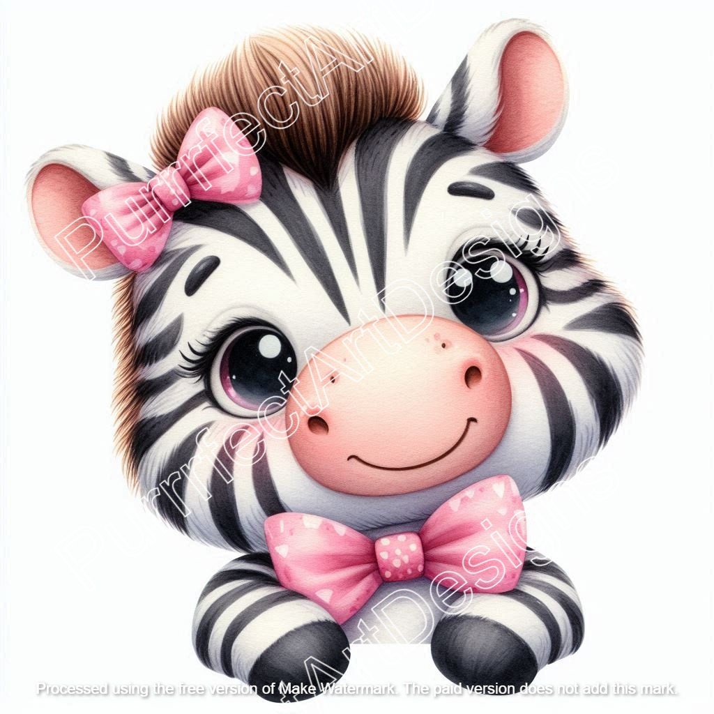 10 Adorable Zebra Clip Art, Digital Art Download - Etsy