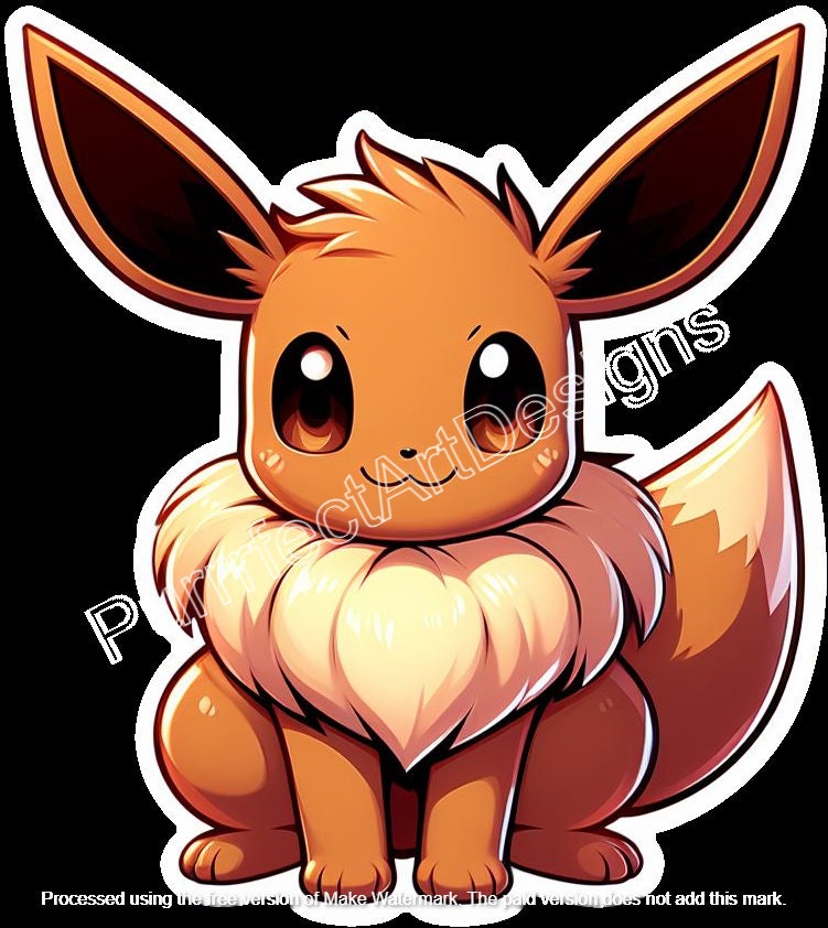 10 Cute Eevee Clip Art, Digital Art Download - Etsy